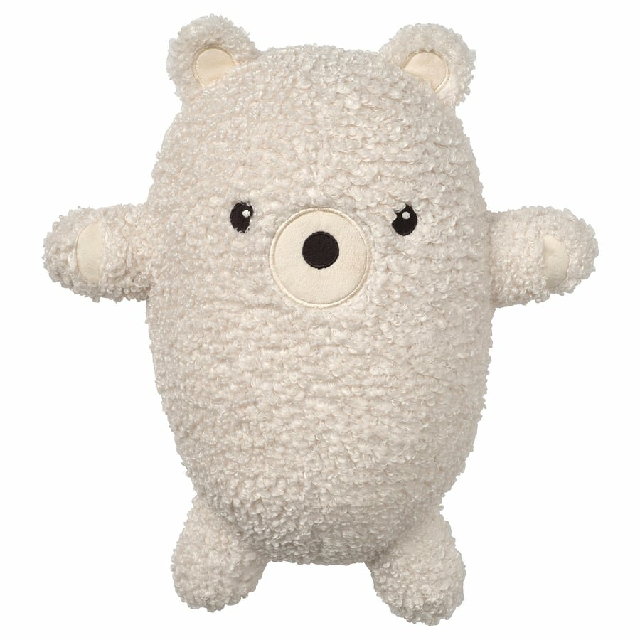 Мягкая игрушка IKEA GREJSIMOJS Медведь цвет кремовый, 38 см, 206.070.50