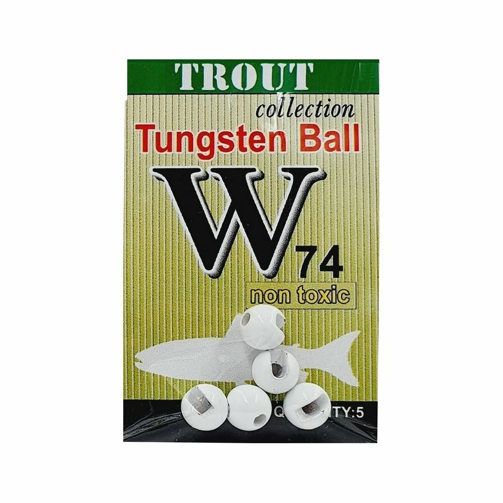 Вольфрамовые головки для оснащения джиг-головок OnlySpin Trout, 6.3 мм, белый / Мормышки форелевые