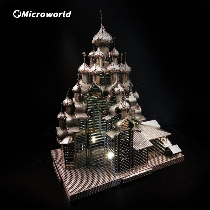 Microworld 3D металлическая головоломка Церковь трансфигурации Silver