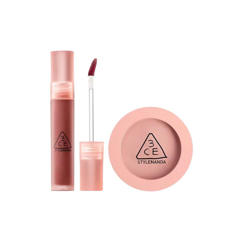 Набор жидкой помады женский 3CE Blush, 2 шт, натуральное матовое покрытие