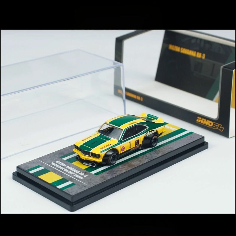 Машинка INNO 1:64 SAVANNA RX3 KATAYAMA RACING Модель легкосплавного автомобиля