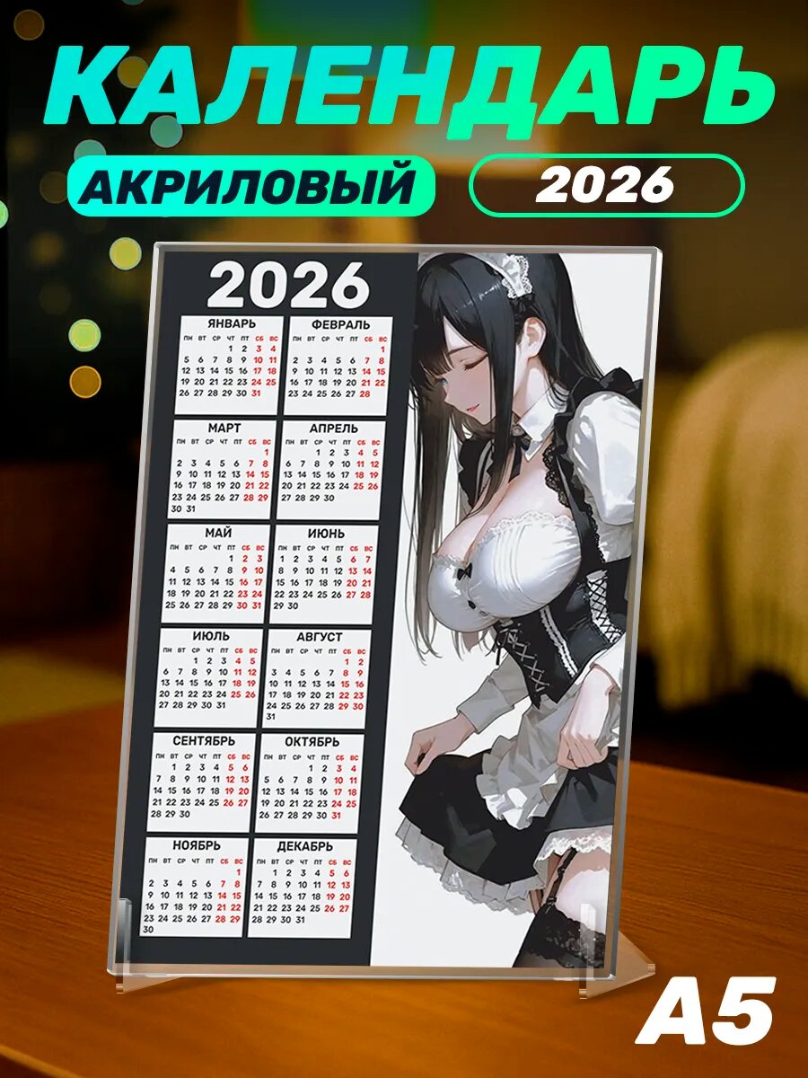 Календарь 2026 настольный Аниме девушка