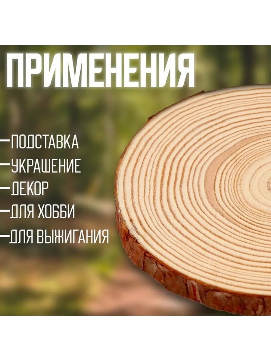 Эстетичный деревянный декор из спилов сосны