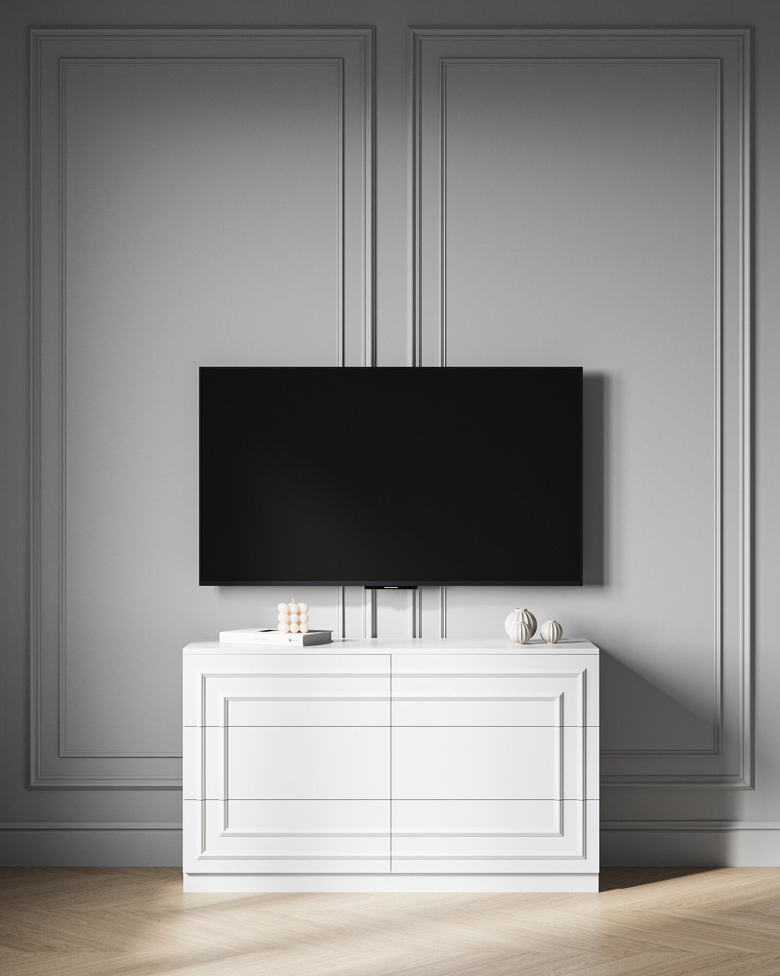 Комод Оливия с ящиками для одежды и хранения вещей, современный стиль, МДФ фасады