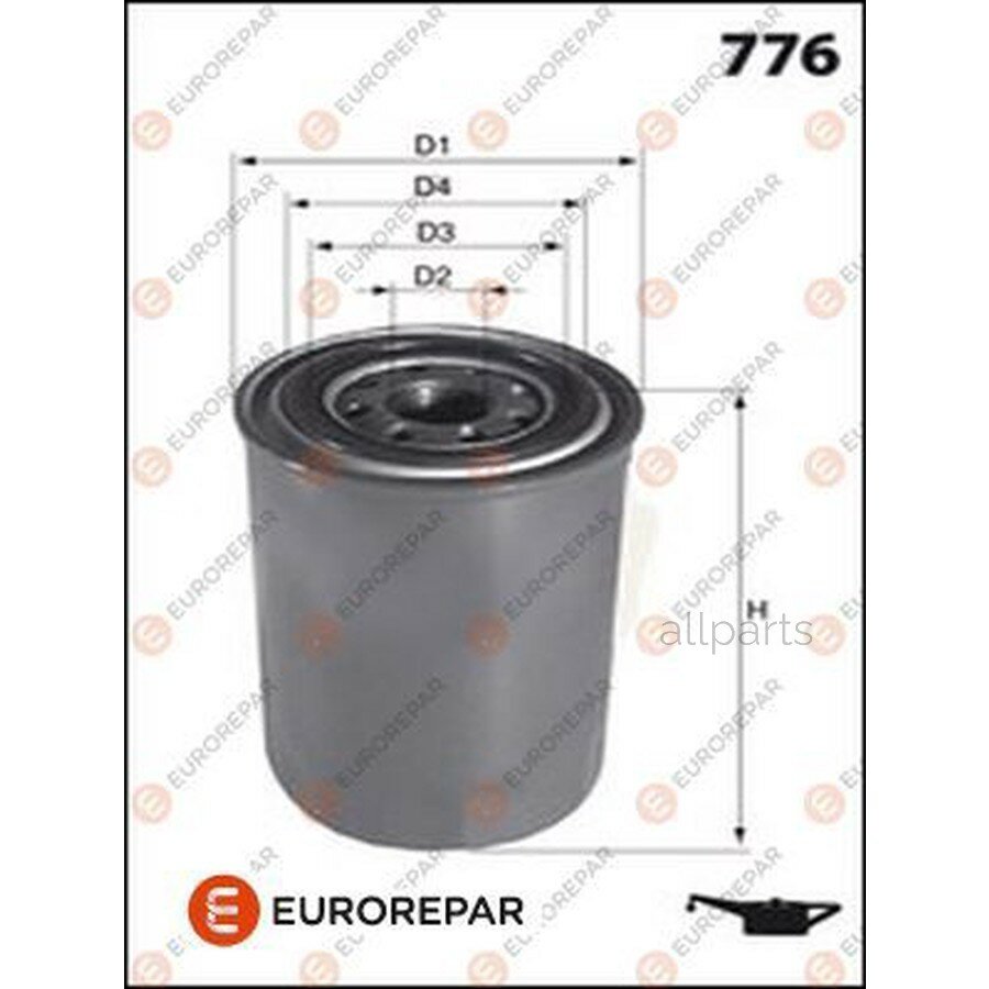 EUROREPAR E149224 Фильтр масляный TOYOTA/DAIHATSU/SUZUKI