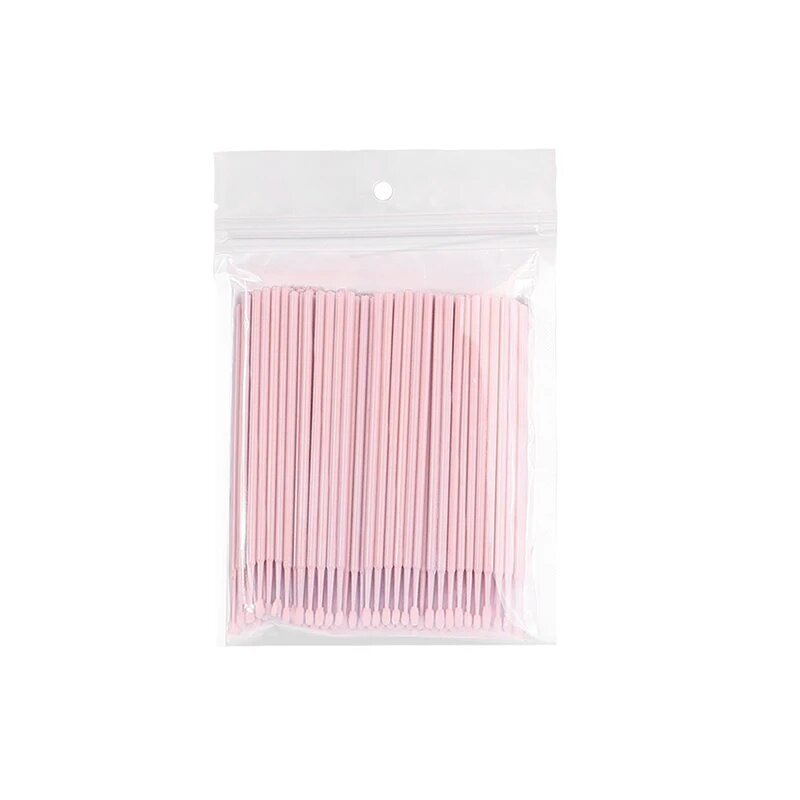 Одноразовые микрощеточки для ресниц Pink, 100 шт