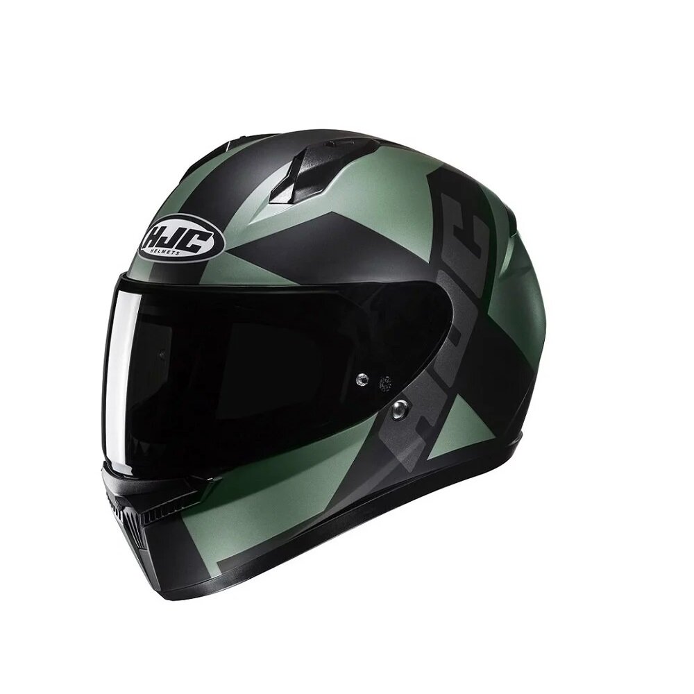 Мотошлем HJC C-10 TEZ MC4SF. XL. Черный-зеленый