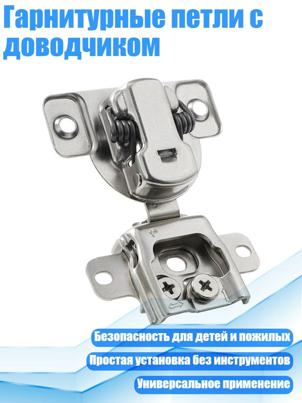 Гарнитурные петли с доводчиком