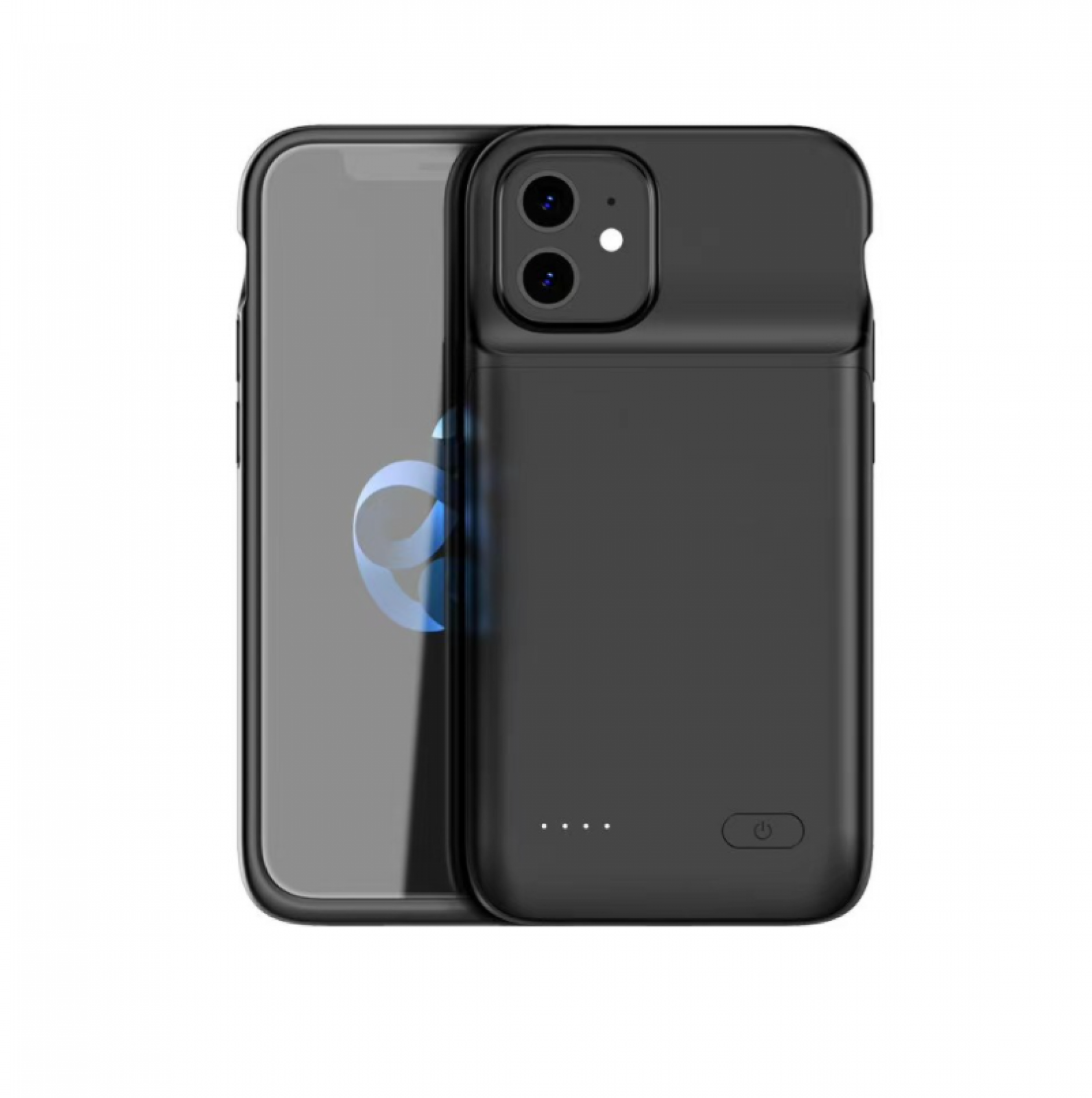 Чехол-бампер MyPads для iPhone 12 Pro с мощным встроенным аккумулятором 4800 mAh черный