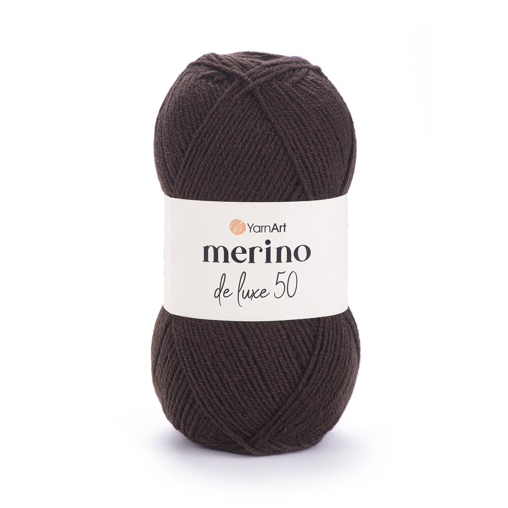 Пряжа для вязания YarnArt Merino de luxe / 50 116 темно-коричневый 100 гр/280 м 50% шерсть, 50% акрил