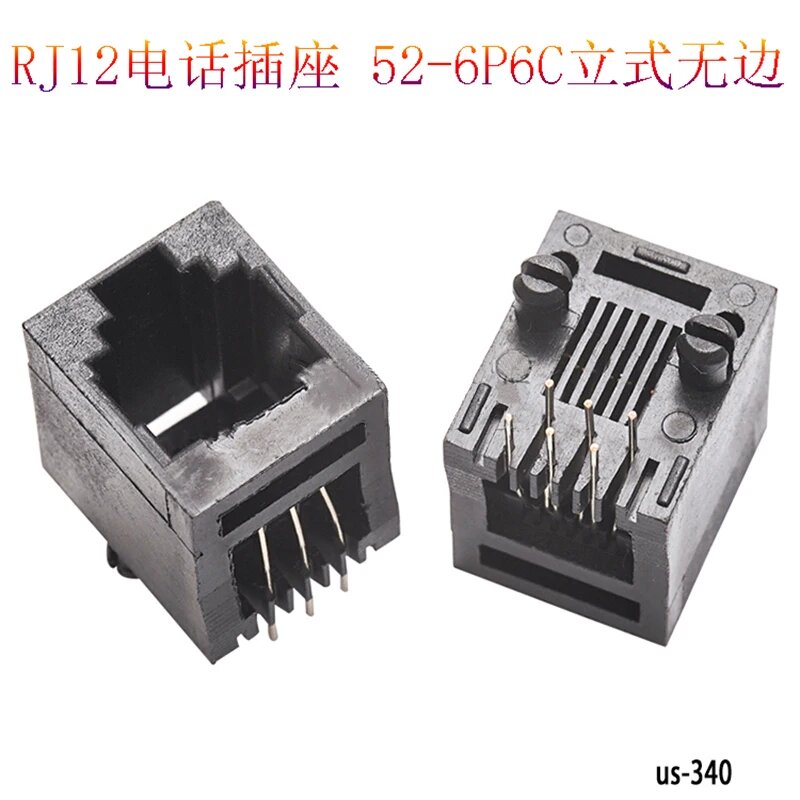 Разъем RJ12 6P6C без штифта, 52-6