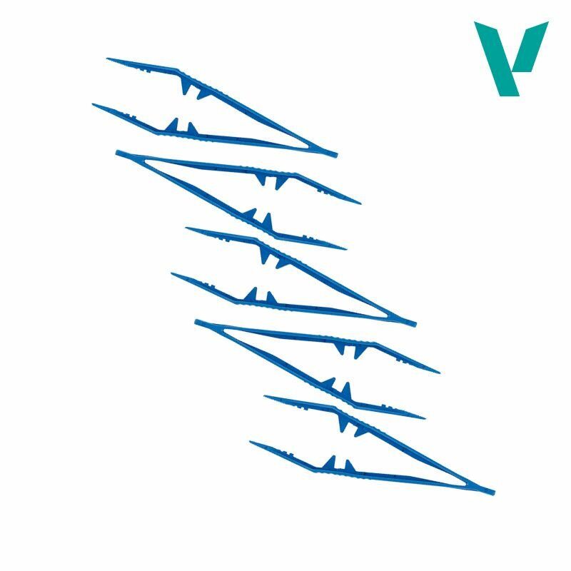 Набор из 5 пластиковых пинцетов для моделирования Vallejo Plastic Tweezers