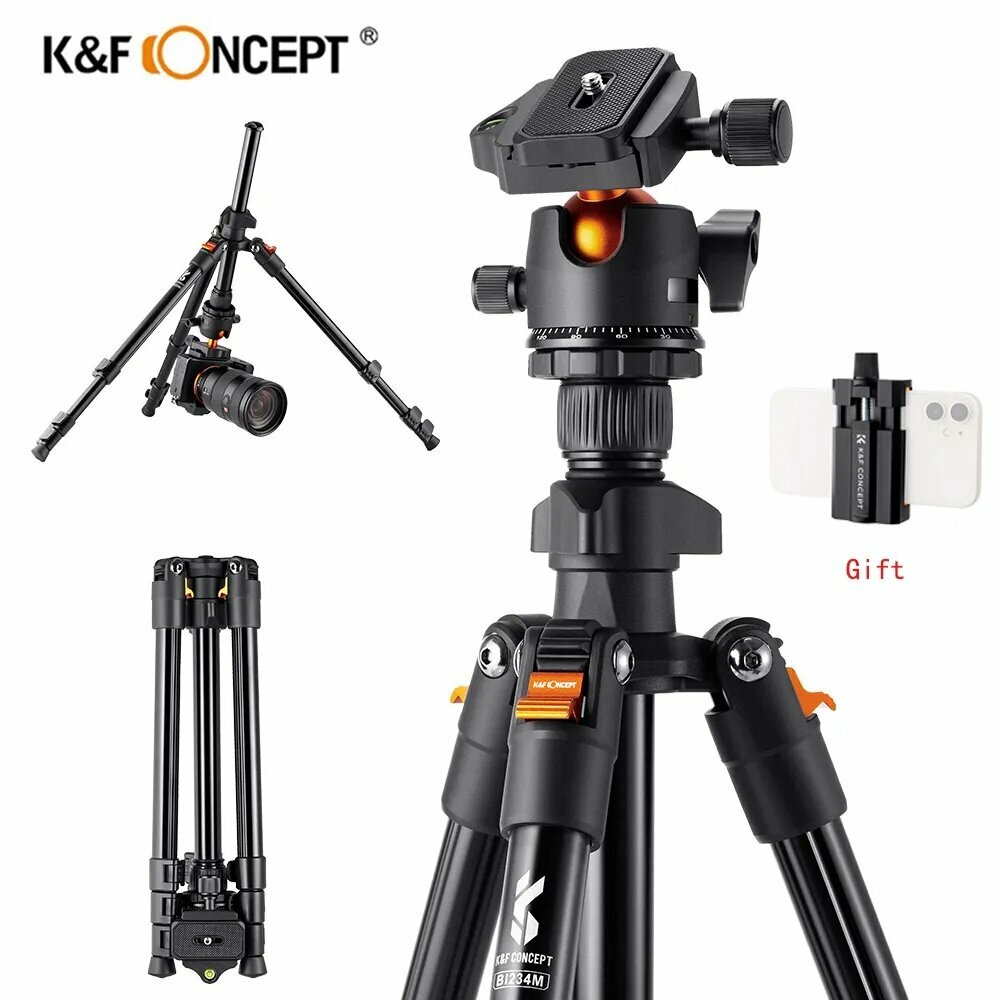 KF09.101V1, серия Omni O234A1 + BH - 36, карбоновый треножник, K&F CONCEPT