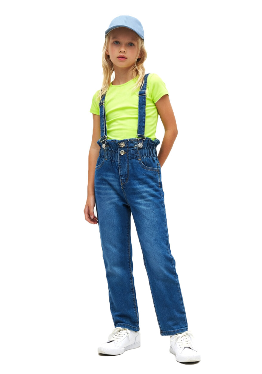 Джинсы на лямках