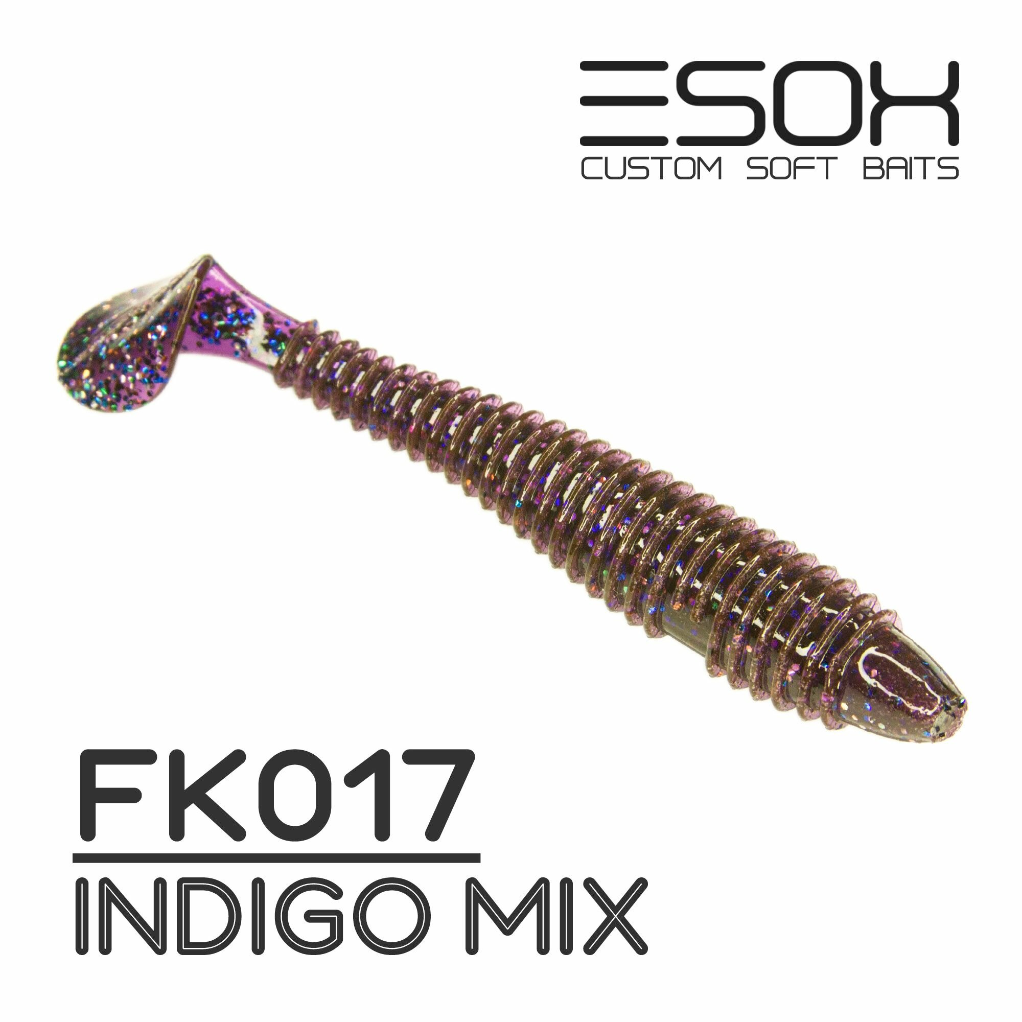Мягкая приманка для рыбалки ESOX Swinky Fat 3.4" (84мм) 5шт.