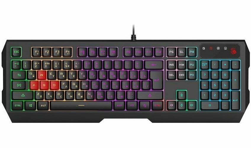 Клавиатура проводная A4Tech Bloody B140N игровая черная USB