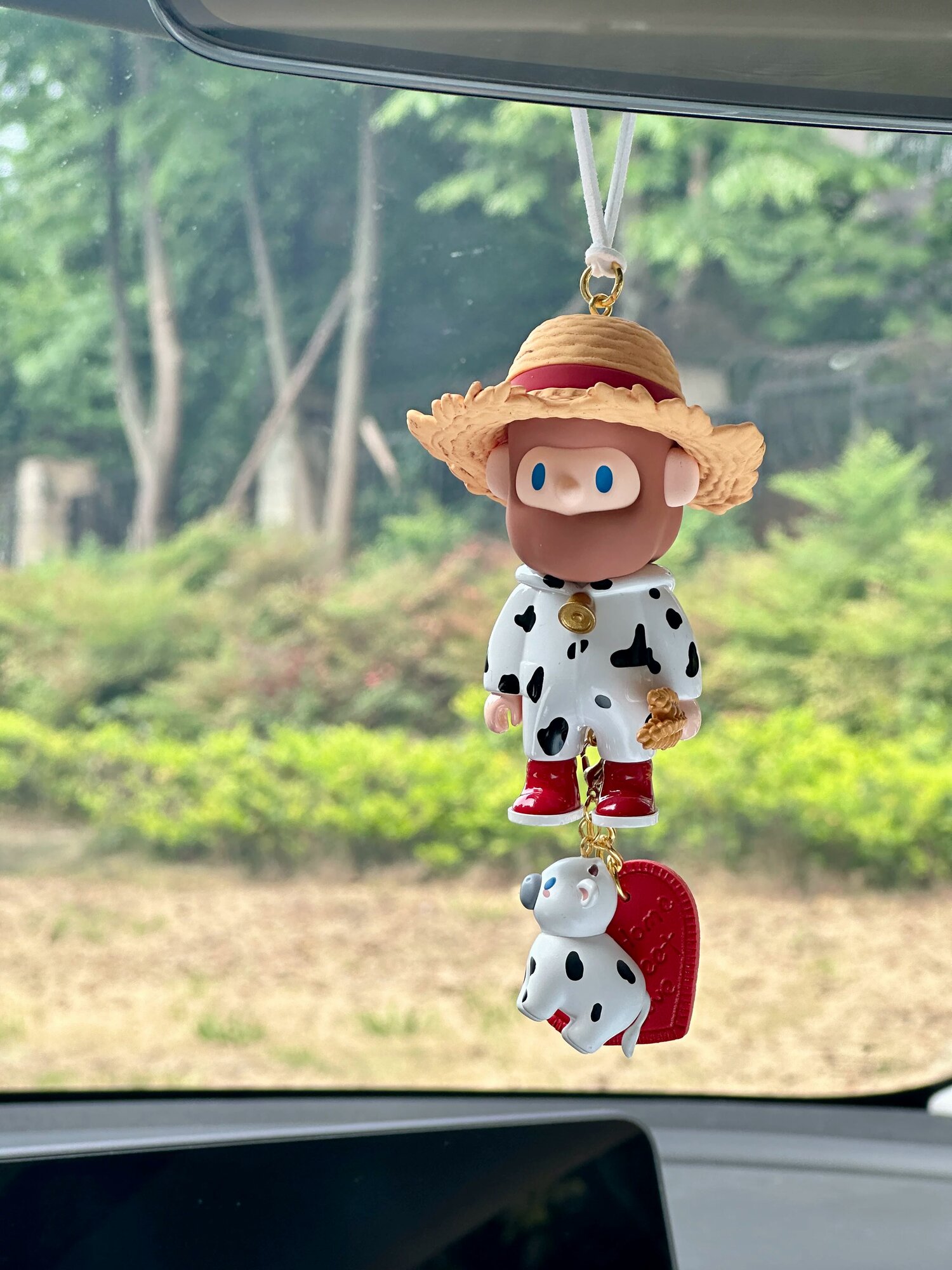 Орнамент FARMER BOB 'Уютная ферма' для зеркала заднего вида — Дизайн с фермерской темой, высококачественный аксессуар
