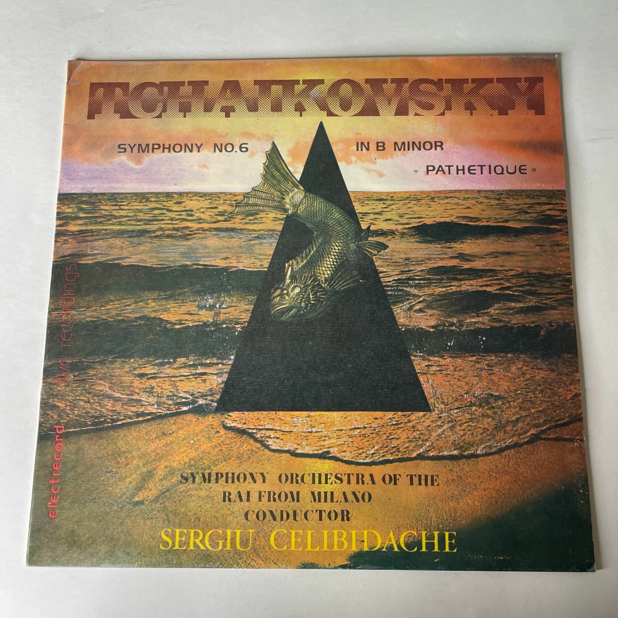 Винтажная виниловая пластинка LP Петр Чайкoвский, Symphony No. 6 In B Minor Pathetique, Симфония № 6 (Румыния 1986)