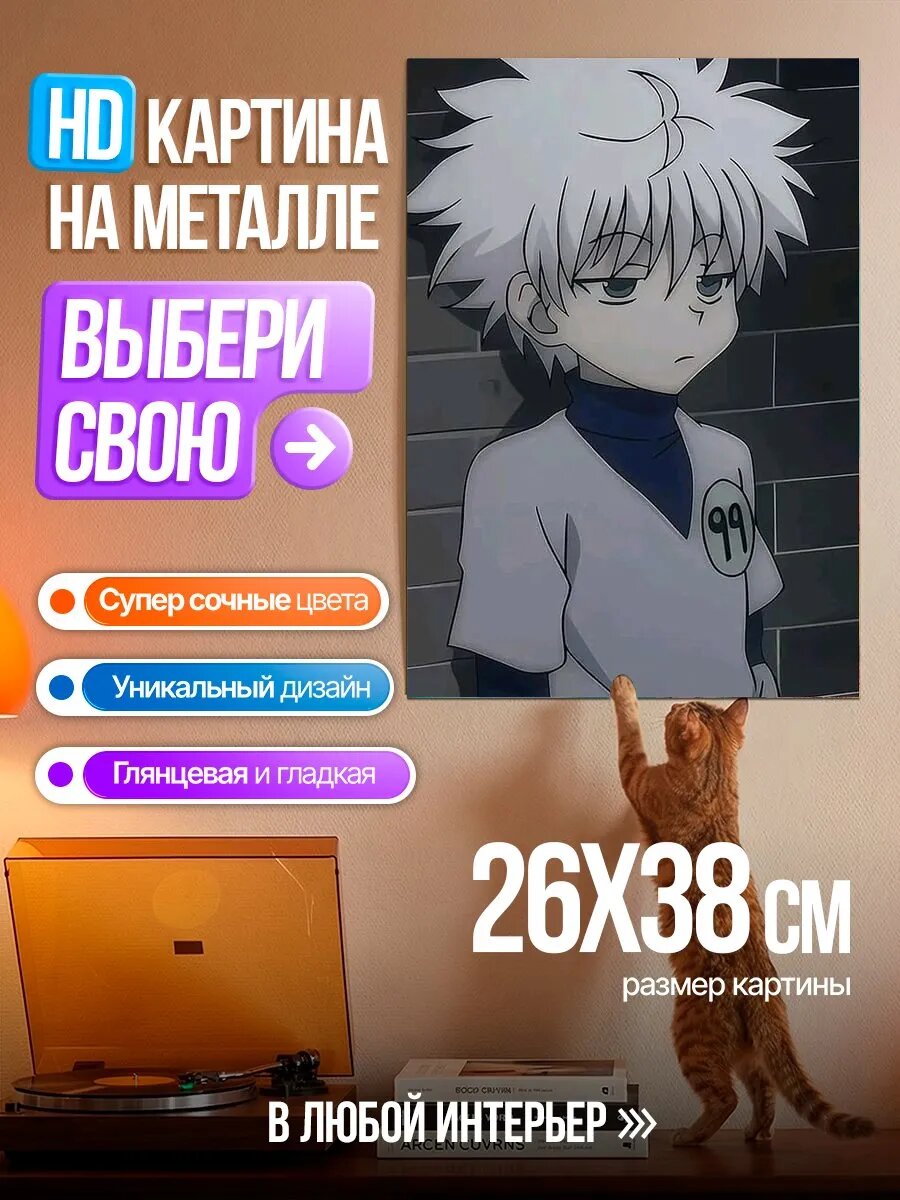 Картина на HD металле Киллуа Золдик из Хантер х Хантер