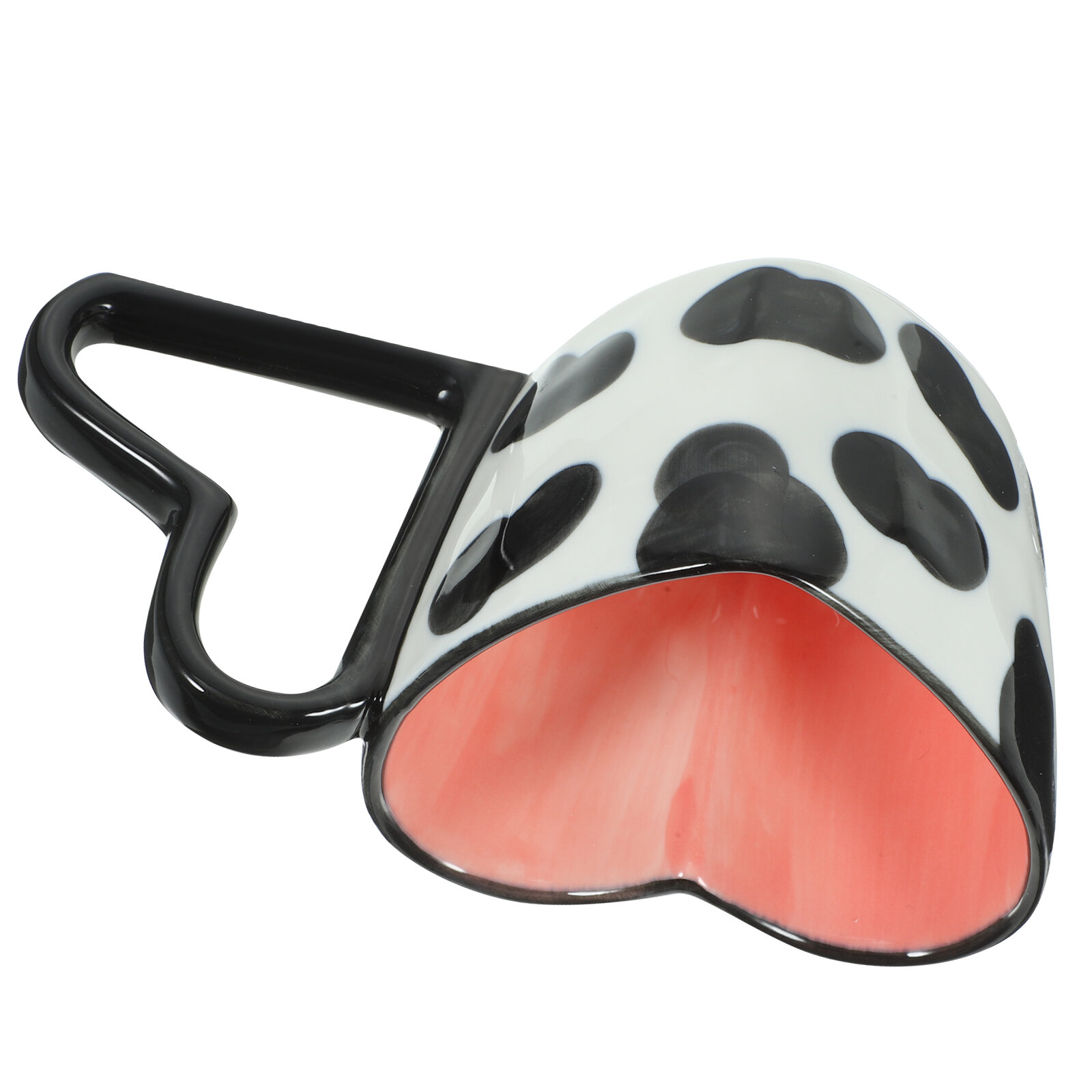 Керамическая кружка в форме сердца с ручкой для домашнего использования