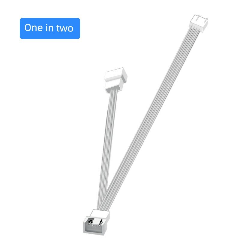 Кабель-разветвитель 4-pin для вентиляторов с 2 выходами для систем охлаждения ПК, белый