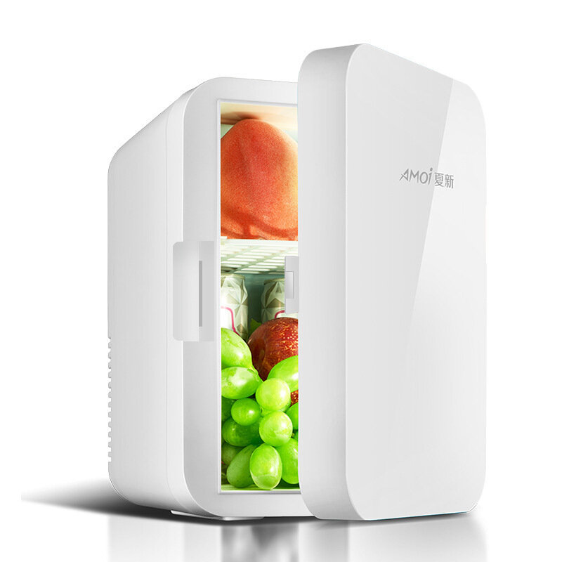 Маленький холодильник Xiaxin для общежития и домашнего использования, мини-холодильник для автомобиля двойного назначения, портативный холодильник на 8 литров для одного человека.