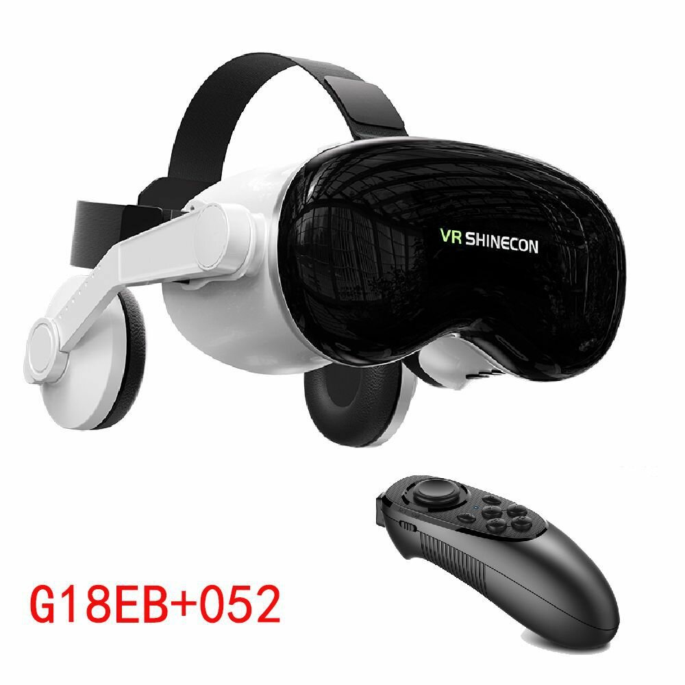 Очки виртуальной реальности VR с Bluetooth-наушниками, 3D-шлем, панорамный обзор, для игр и кино