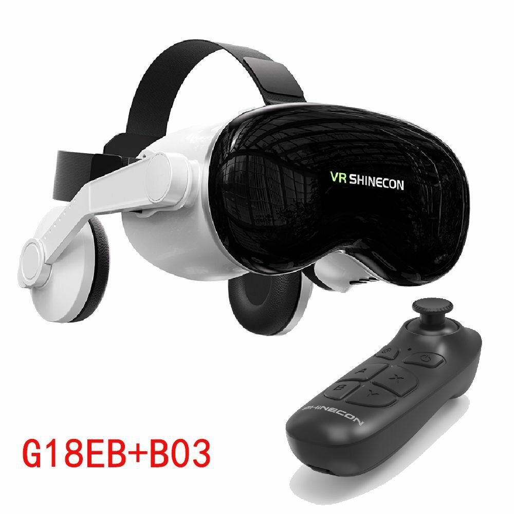 Очки виртуальной реальности VR с Bluetooth-наушниками, 3D-шлем, панорамный обзор, для игр и кино