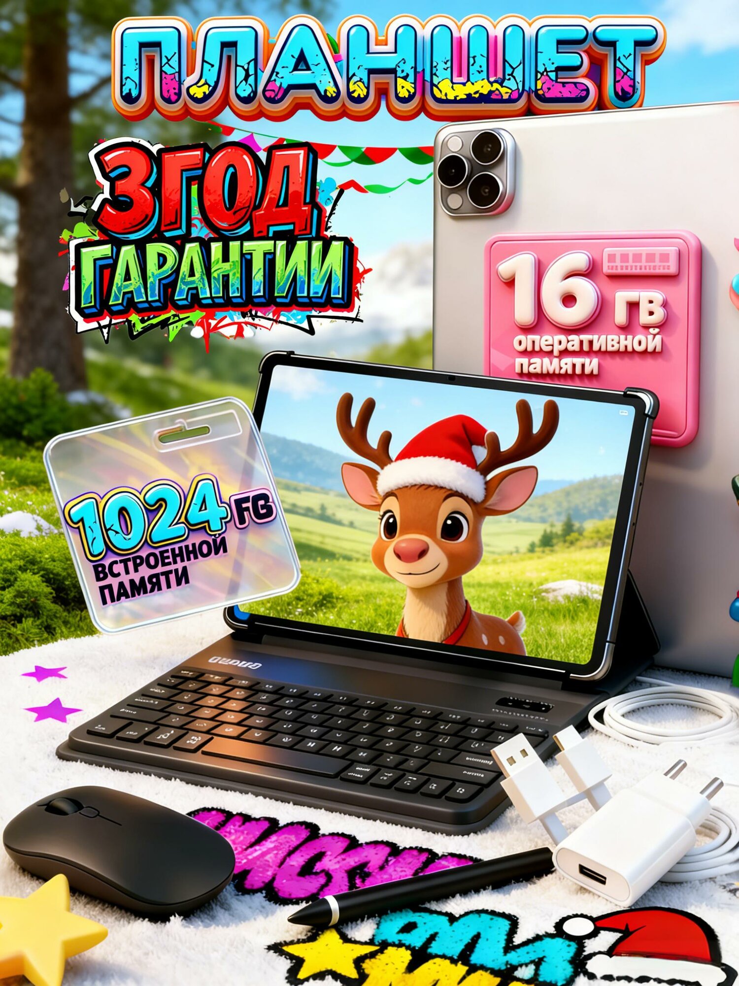 Планшет с клавиатурой Galaxy PRO12 11.6', 16GB/1024GB LTE, планшет андроид игровой со стилусом