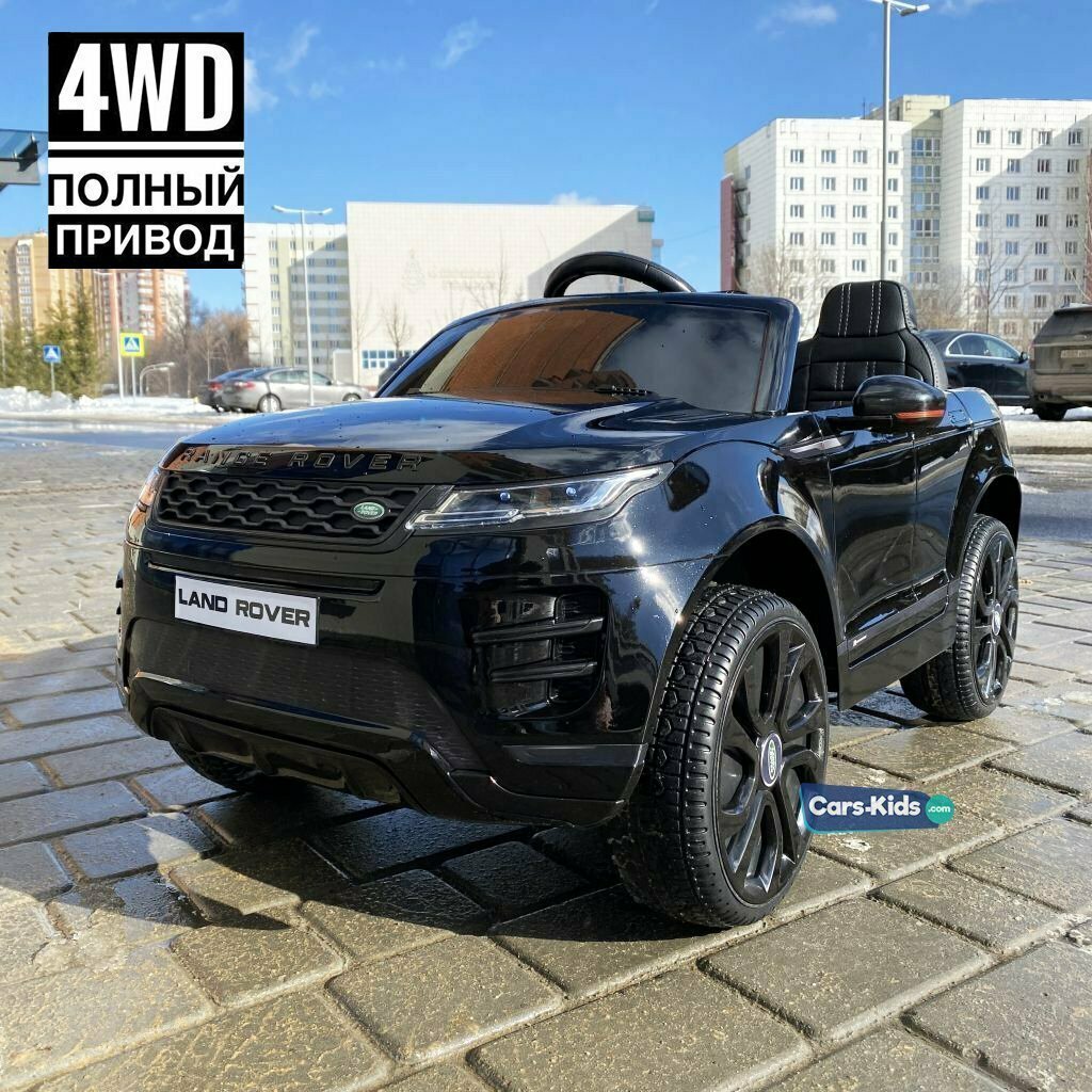 Электромобиль Land Rover Evoque DK-RRE99 черный, с Bluetooth и FM-радио