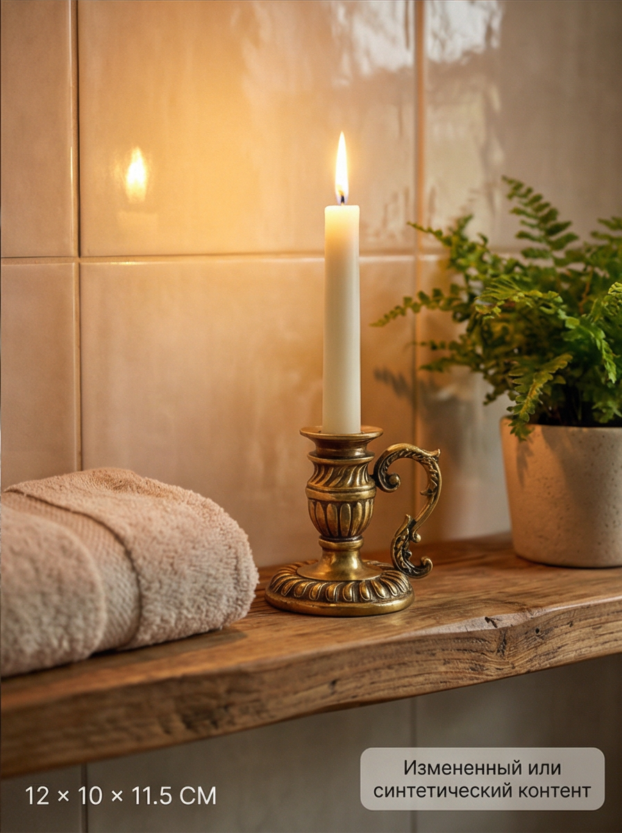 Подсвечник, L12 W10 H11,5 см