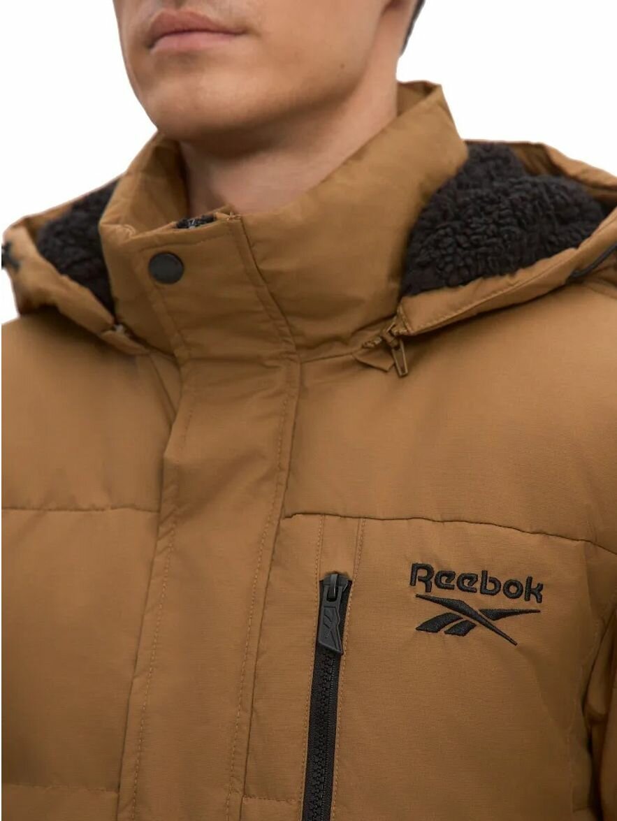 Куртка Reebok Q4D Puffer Parka, размер 2XL, коричневый — фото 1