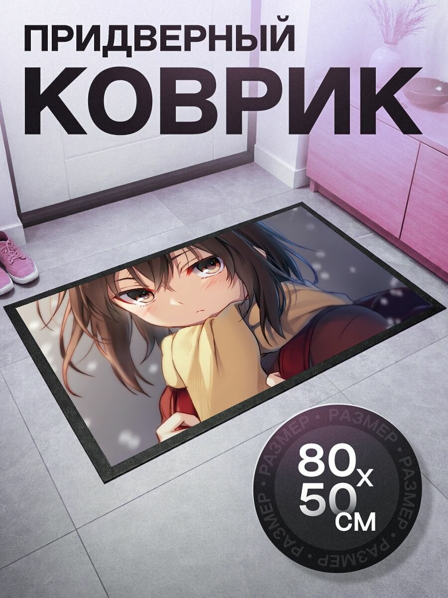 Придверный коврик на резиновой основе грязезащитный 80 на 50