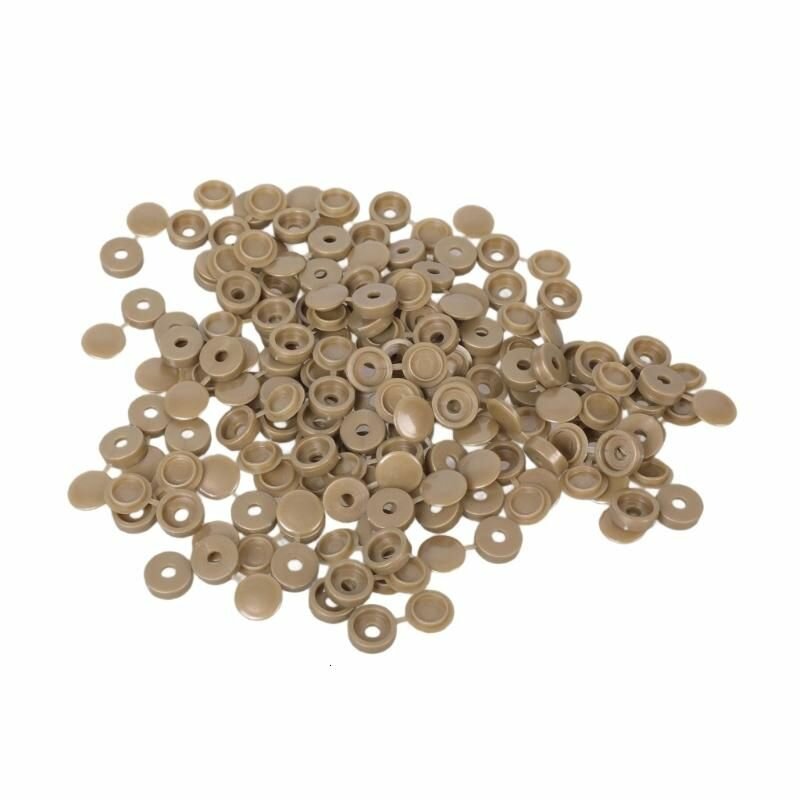 100 шт. Пластиковые декоративные колпачки для винтов с крестообразным шлицем, Шампанское Золото