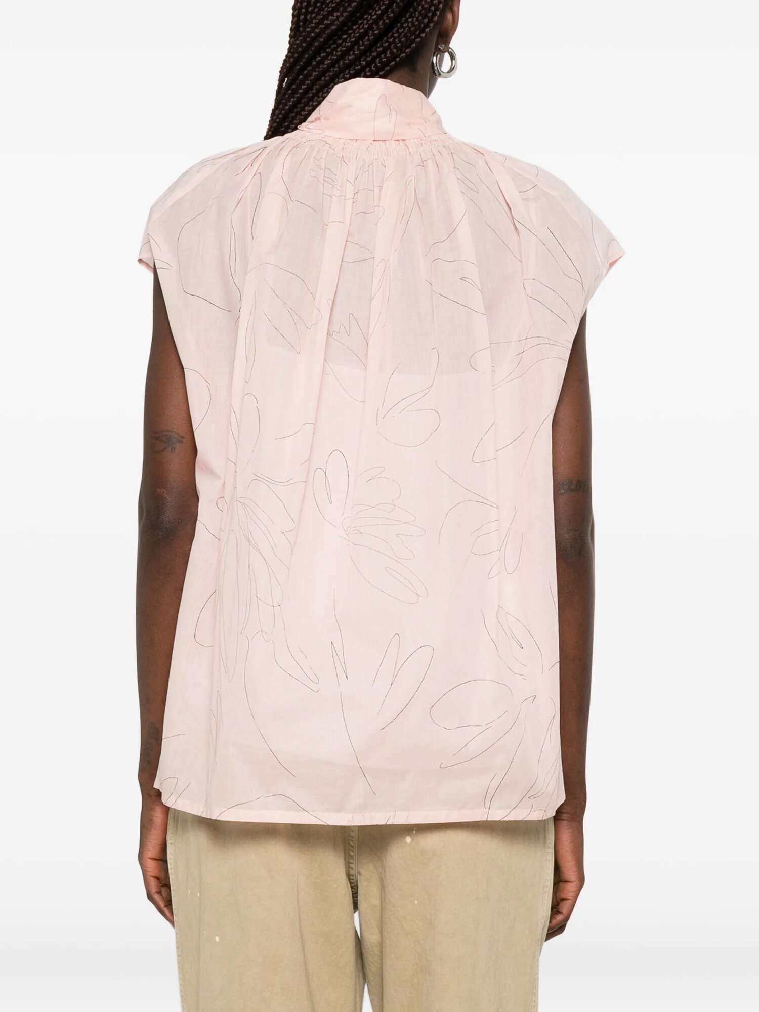 Блуза PLAN C Floral blouse, размер 38, pink — фото 1