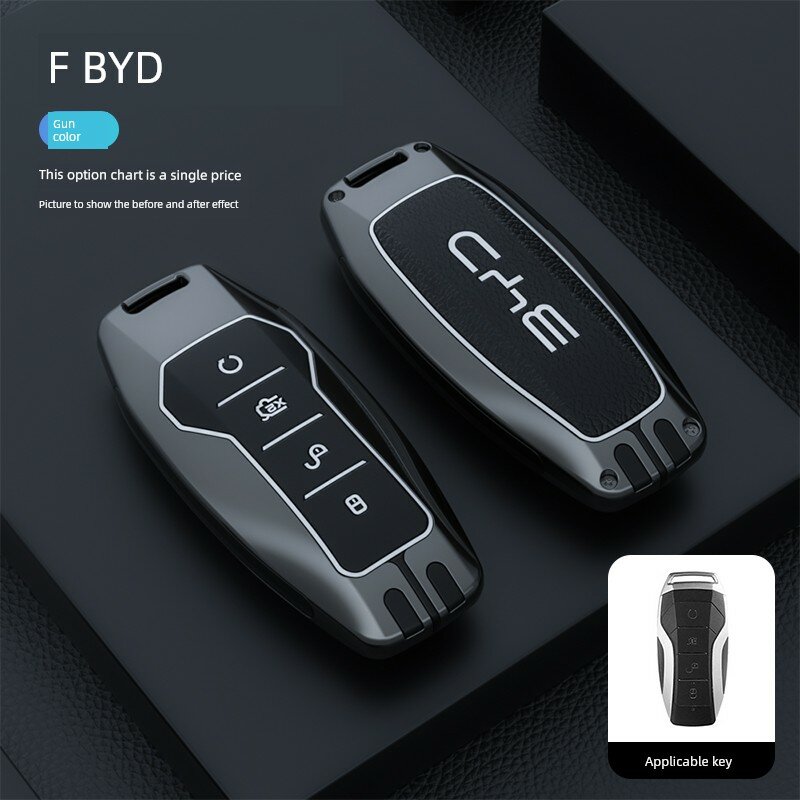 Смарт-браслет для ключа с 4 кнопками для BYD Qin Plus, Dolphin, e2, Tang, Han EV, матовая оболочка гранатового цвета