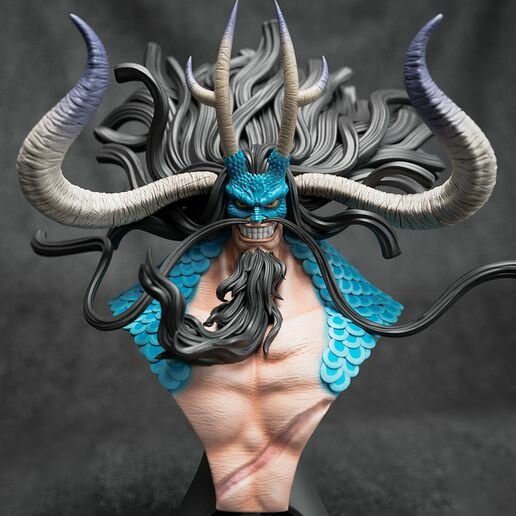 Сборная модель Kaido (One Piece), бюст, 151мм для покраски