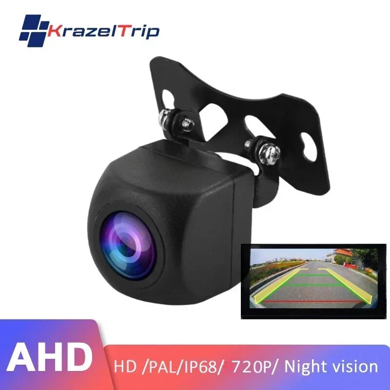 Автомобильная задняя камера KrazelTrip 720P AHD, ночное видение