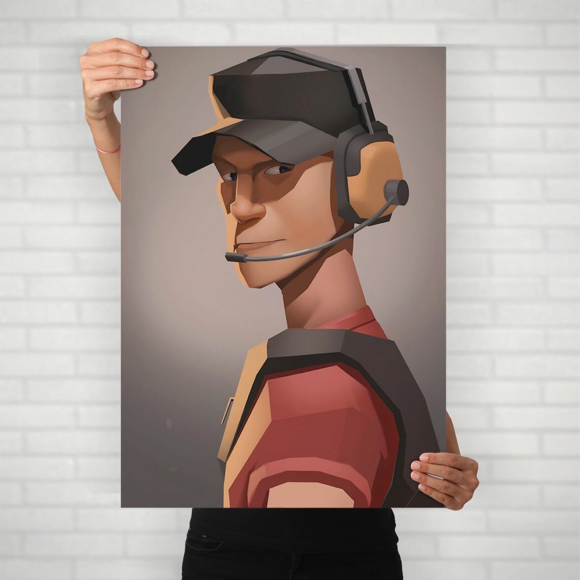 Плакат на стену для интерьера Team Fortress 2 (Скаут 3) - Постер по игре формата А2 (42x60 см)