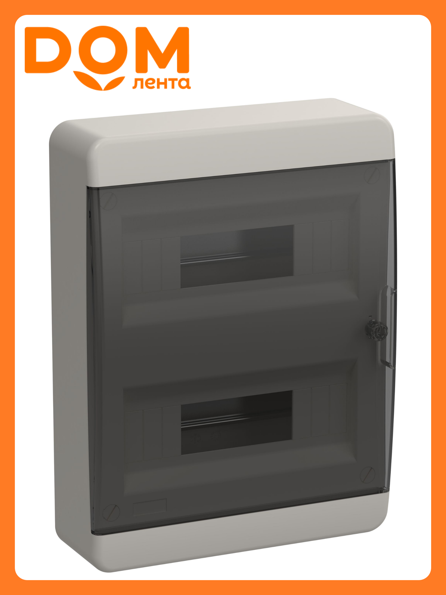 Корпус пластиковый IEK TEKFOR ЩРН-П-24 IP41 черный прозр. дверь