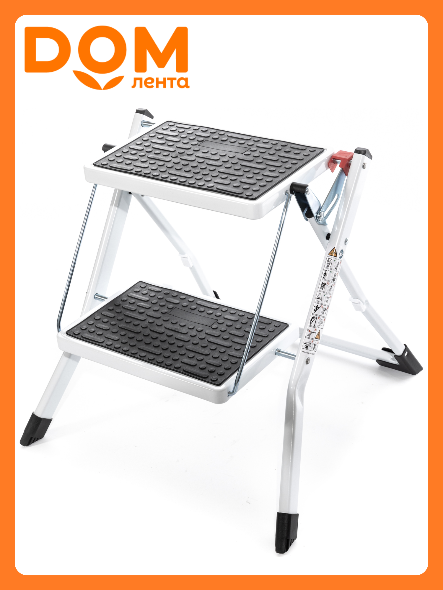 Стремянка ZALGER MINI, сталь, складная, максимальная нагрузка 150кг