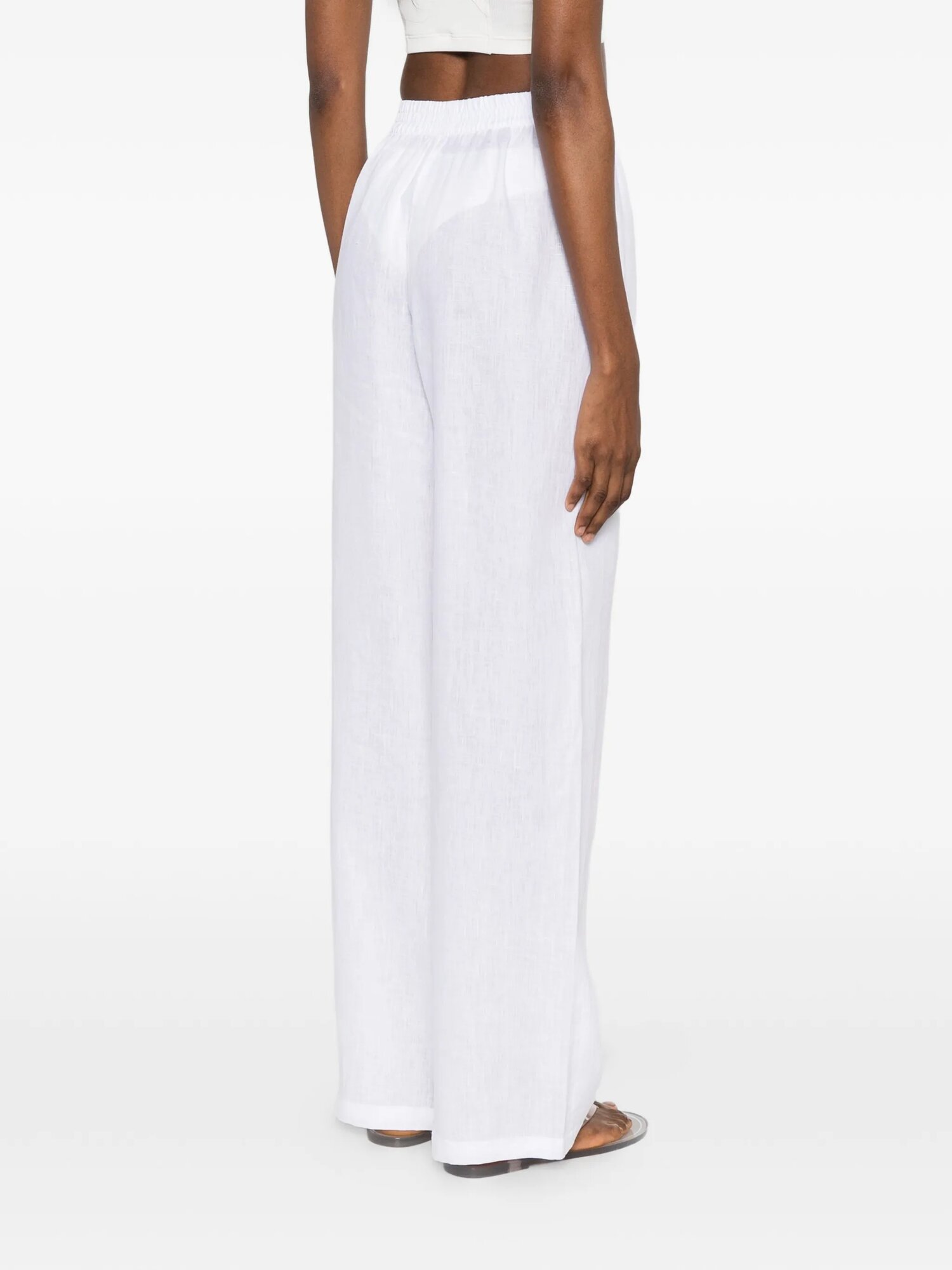 Брюки Riviera Elasticated-waistband trousers, размер 46, бежевый/белый — фото 1