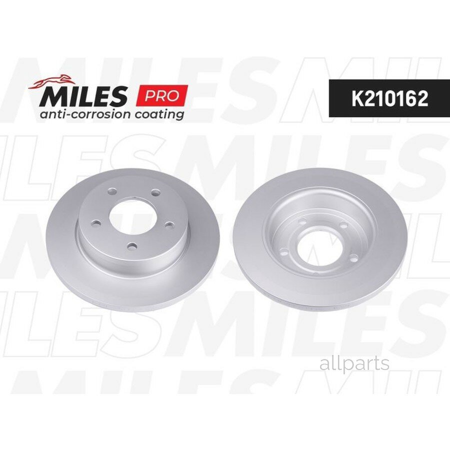 MILES K210162 Диск тормозной MAZDA 3 1.4-2.0 03- задний