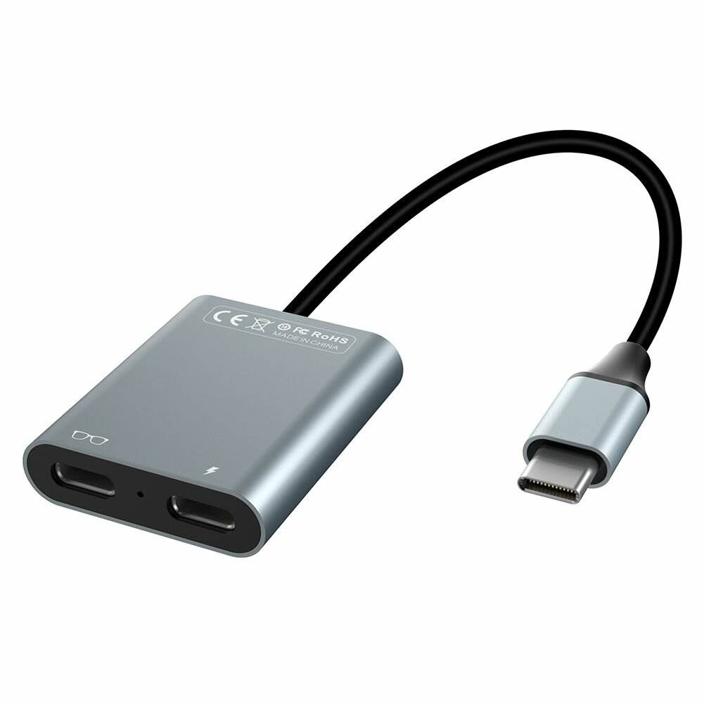 Хаб-адаптер для AR-очков с USB-C, поддержка PD 100 Вт и передача данных со скоростью 10 Гбит/с