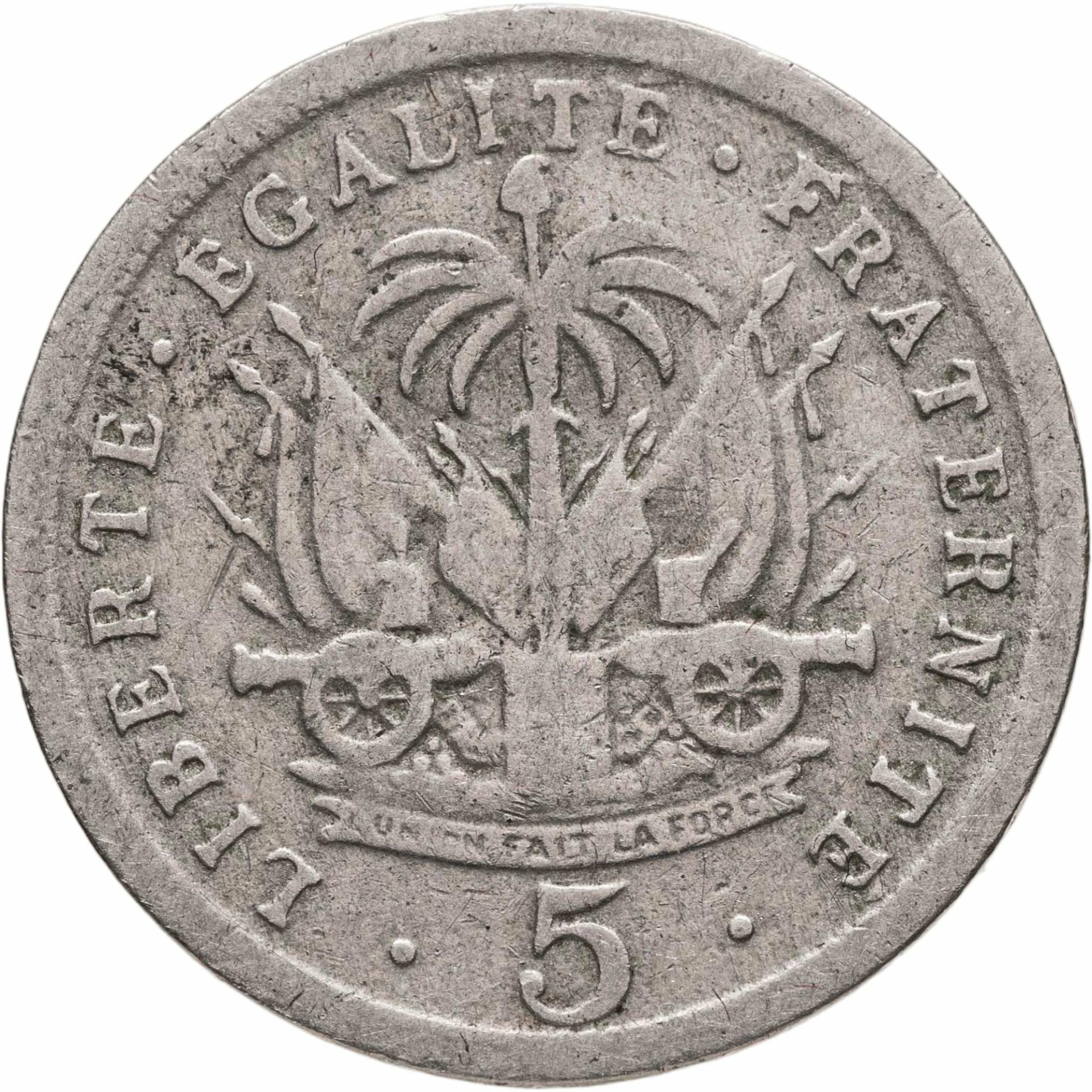 Гаити 5 сантимов (centimes) 1904 Лицо на аверсе