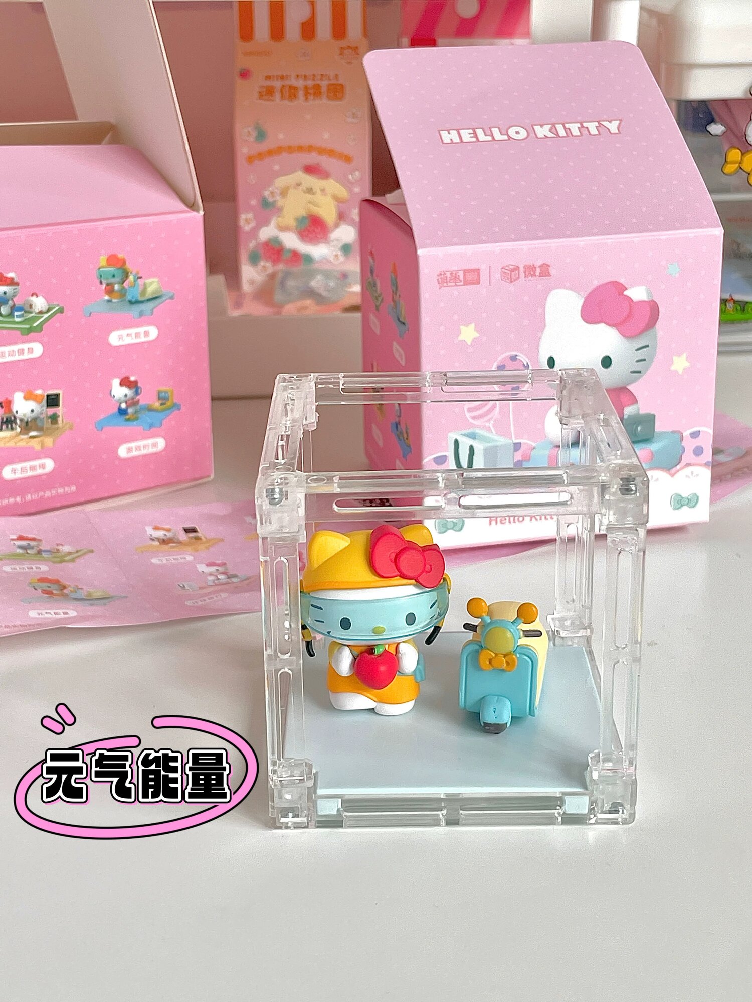 Оригинальная мини-коробка Sanrio HelloKitty Happy Moment Blind Box с милой фигуркой Hello Kitty, украшение, подарок для