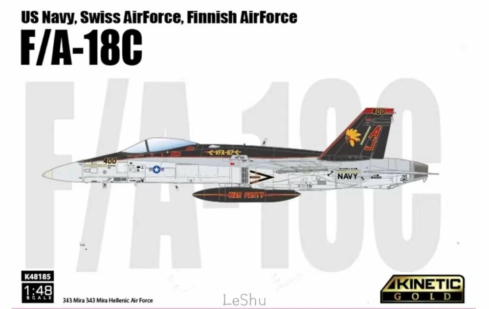 Kinetic K48185 1/48 F/A-18C Пластиковый самолет Пластиковый самолет