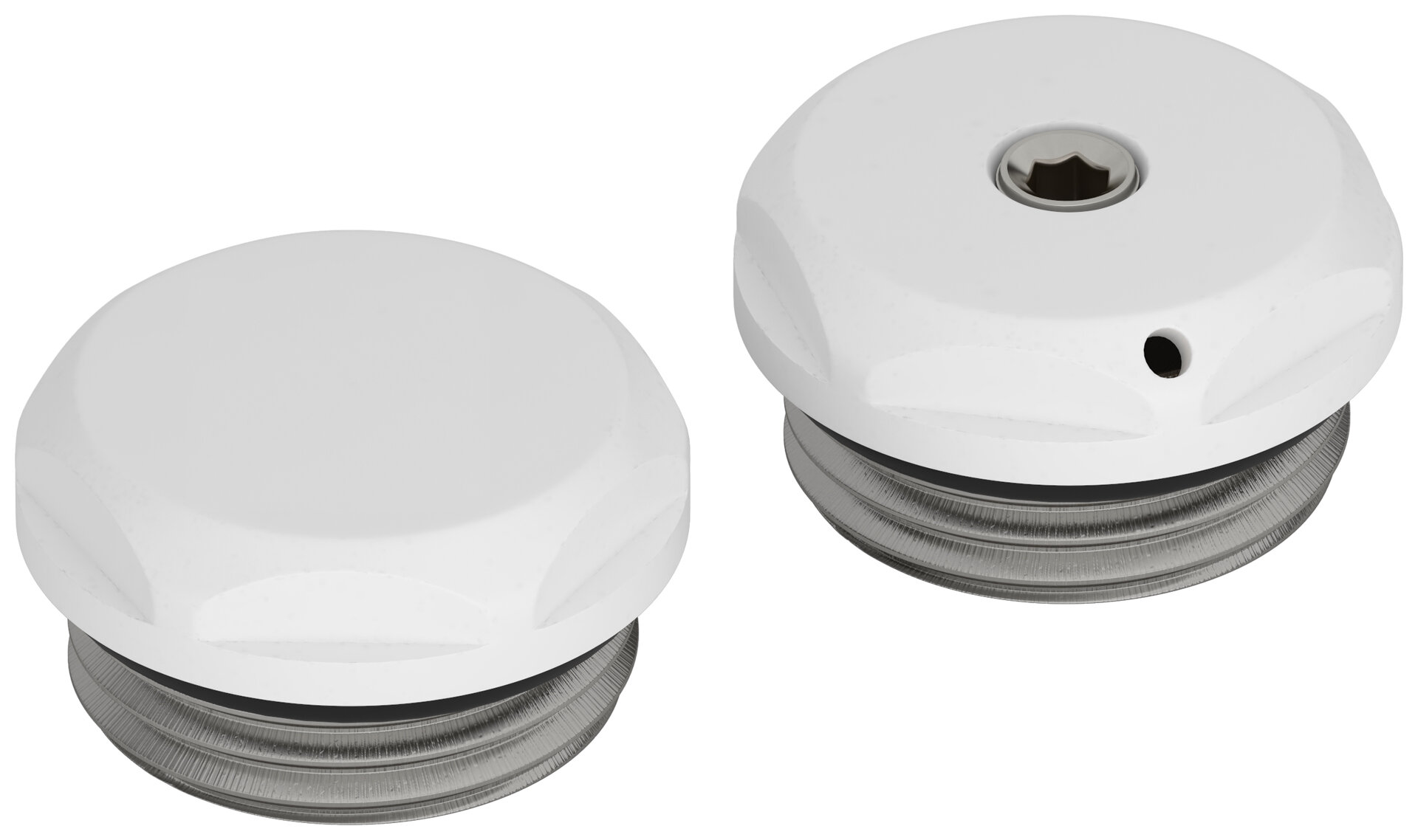 Спускной клапан с заглушкой Сунержа d 25 мм (G 1/2" НР) Матовый белый