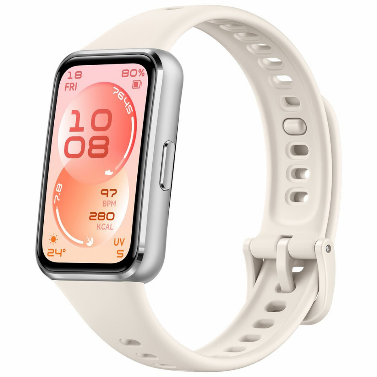 Фитнес-браслет Huawei BAND 11 WHITE ALUM 55020GVC белый, Bluetooth (55020GVC)