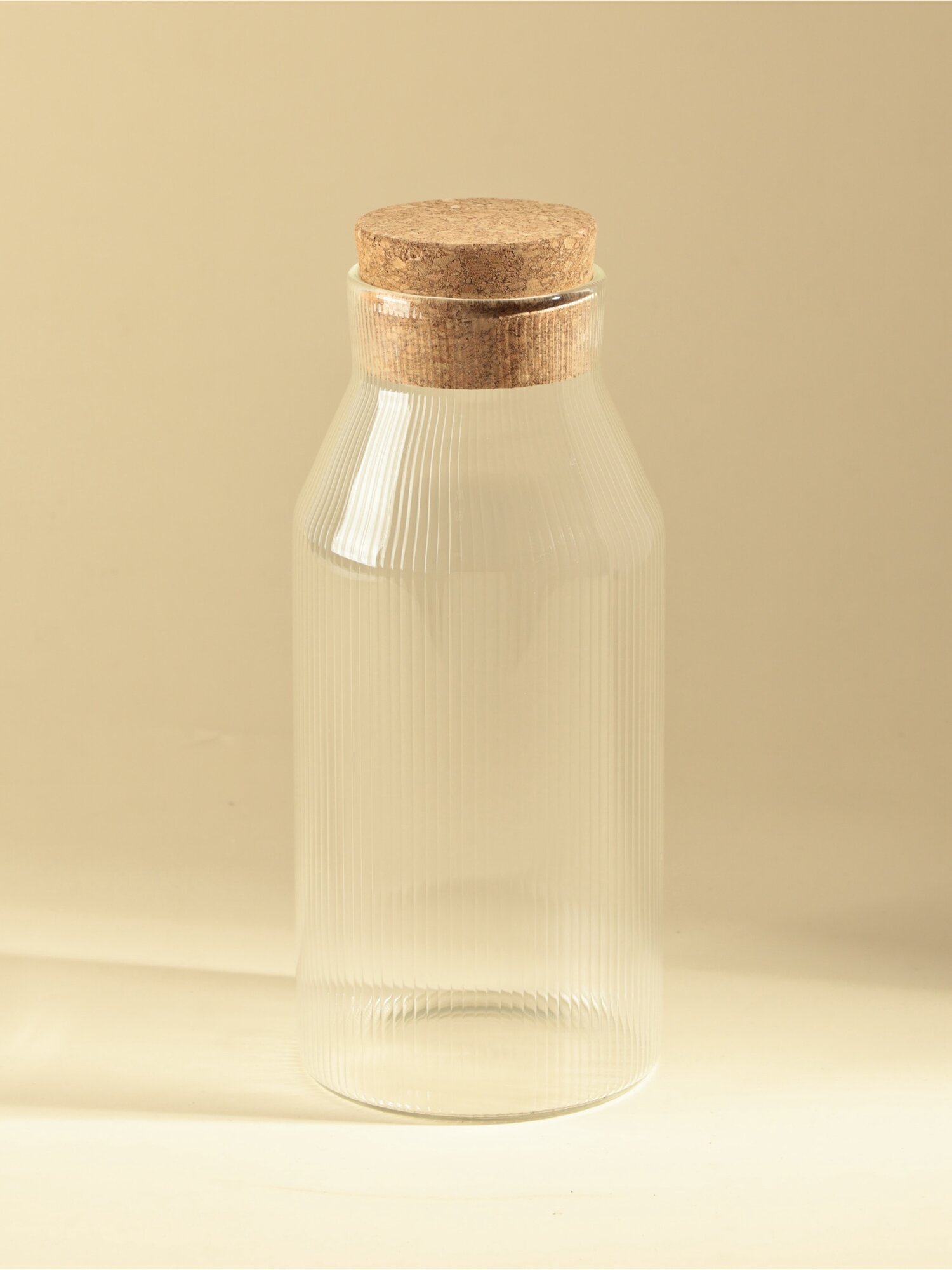Графин SL Home Cork, 900 мл, 9×9×22 см, с пробковой крышкой, стекло, прозрачный